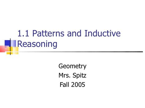 1 1 Patterns And Inductive Reasoning