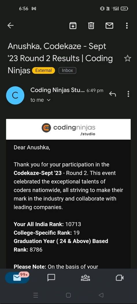 Anushka Joshi On Linkedin Codingninjas Codekaze Achievementunlocked