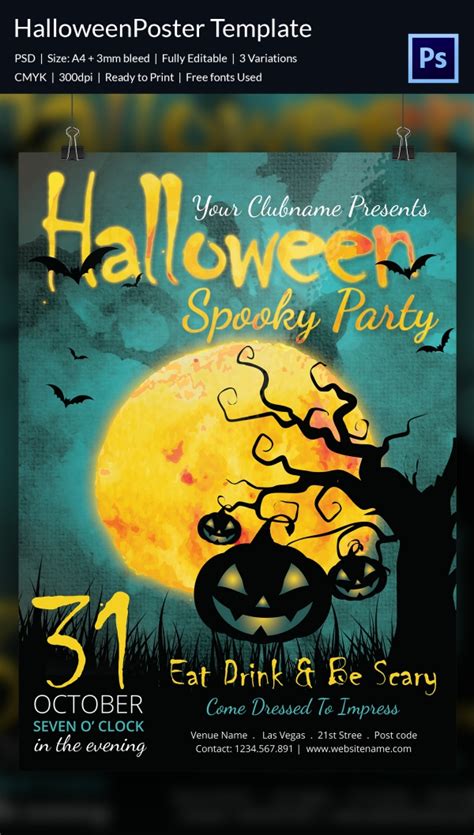 Free Printable Halloween Poster Templates 12 Halloween Posters