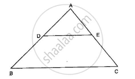 In The Given Figure De Bc And A D B D If Bc Cm Find De Mathematics