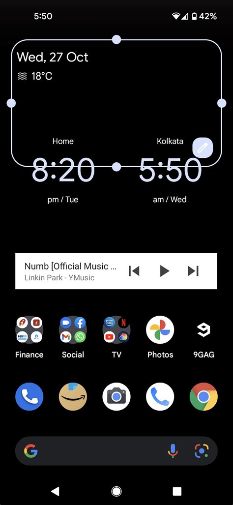 Weird Widget Resizing I Tried To Resize The Multi City Clock Widget