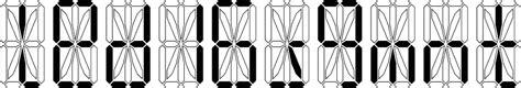 Led 16 Segment Font