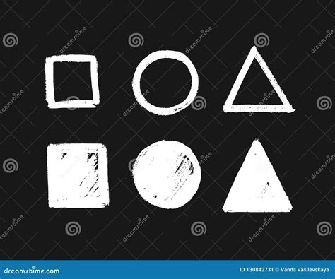 Geometric Shapes Set Vector Hand Drawn Illustration Stock Vector