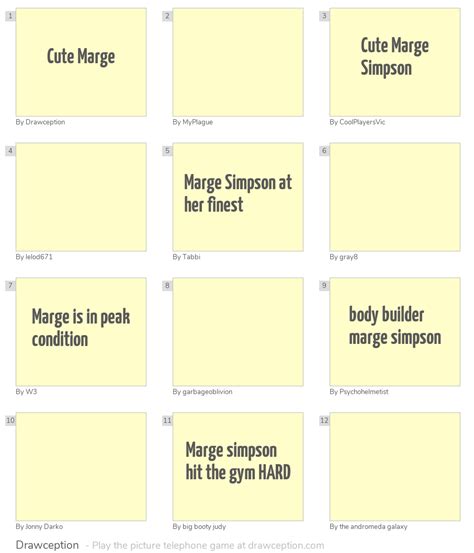 Cute Marge Drawception