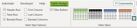 Excel Table Styles And Formats Examples How To Create