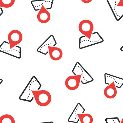 Pin Map Icon Seamless Pattern Background Gps Navigation Concept Vector Illustration Target