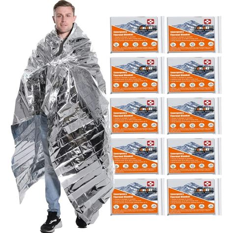 Swiss Safe Emergency Mylar Thermal Blankets Premium 12 Micron 52 X 82