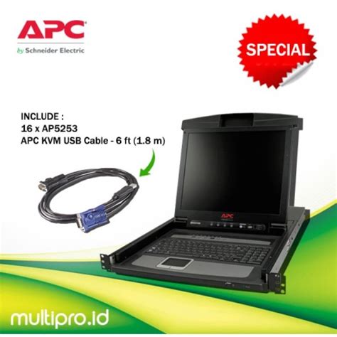 Promo AP5816 APC Rack LCD Console With Integrated 16 Port Analog KVM Switch Cicil 0 3x