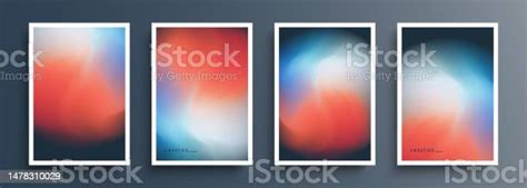 부드러운 색상 그라데이션이 흐려진 둥근 모양의 흐릿한 배경 세트입니다 추상 그래픽 템플릿 컬렉션은 브로셔 표지 포스터 및 전단지에 대 한 컬렉션입니다 0명에 대한 스톡 벡터