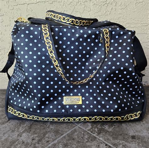Moschino Bags Moschino Weekender Bag Large Duffel Travel Bag Black