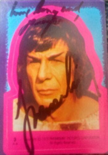Star Trek Leonard Nimoy Mrspock Hand Signedautographed 1979 Cardlive