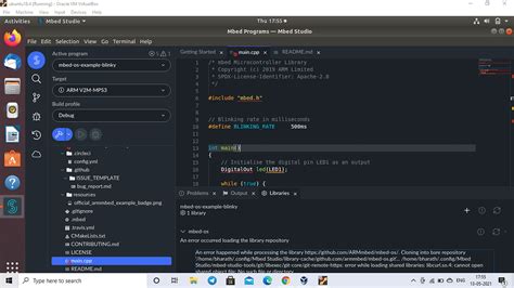 Error While Trying To Build Example Blink Program Error Is Like