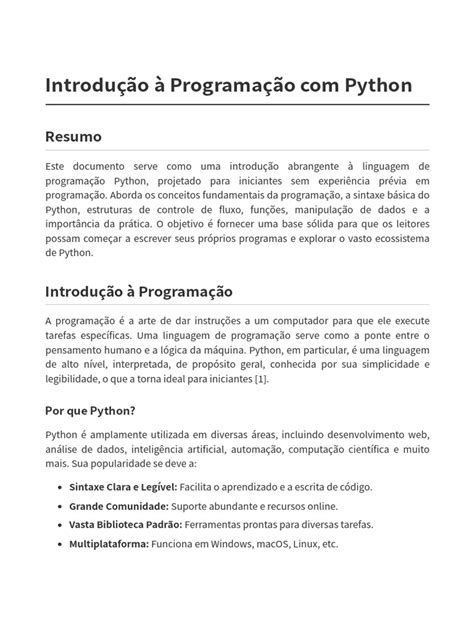Introdução à Programação Em Python Pdf Python Linguagem De