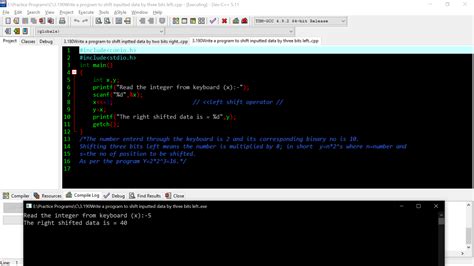 Write A Program To Shift Inputted Data By Three Bits Left Nesark