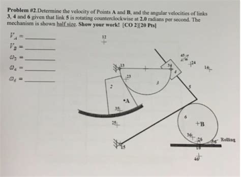 problem 2 determine the velocity of points a and b