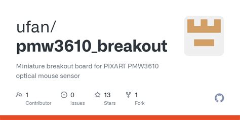 Github Ufan Pmw3610 Breakout Miniature Breakout Board For Pixart Pmw3610 Optical Mouse Sensor