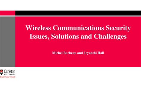 PPT Wireless Communications Security Issues Solutions And Challenges PowerPoint Presentation