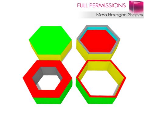 Second Life Marketplace Full Perm Mi Mesh Hexagon Shapes