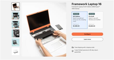 Framework Laptop 16 模块化笔记本海外开启预定 电池 方面 官方