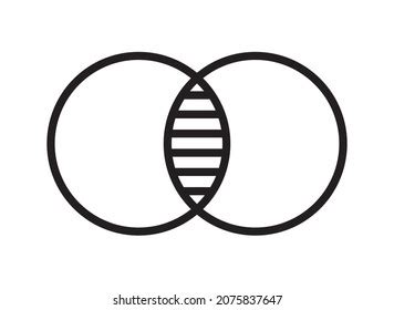 Two Circle Connect Together Symbol Circle เวกเตอรสตอก ปลอดคาลขสทธ 2075837647