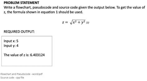Solved PROBLEM STATEMENT Write A Flowchart Pseudocode And Chegg