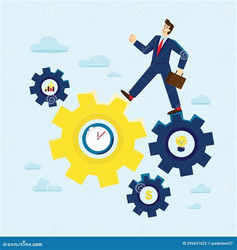 Charting Your Course To Success Business Plan Illustrated Stock Vector