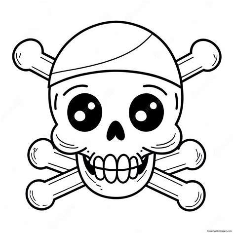 Skull And Crossbones Coloring Sheet