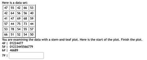 Solved Here Is A Data Set You Are Examining The Data With A Chegg Com