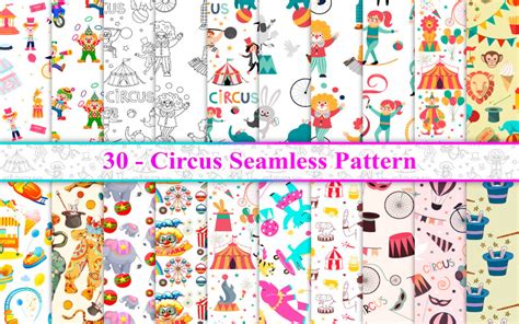 Circus Seamless Pattern Circus Pattern Templatemonster