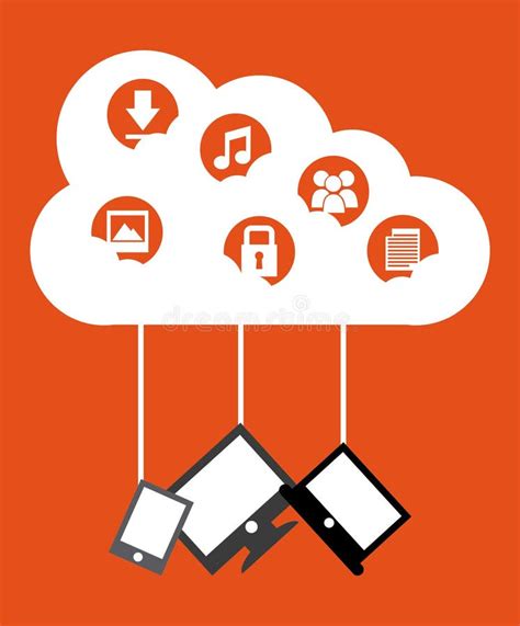 Clouds Computing Stock Vector Illustration Of Mobile 42662436