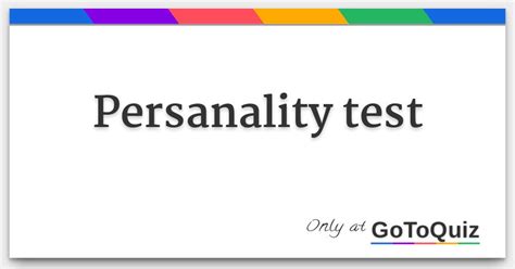 Persanality Test