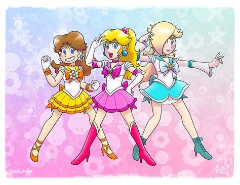 Princess Peach Rosalina And Princess Daisy Mario And 1 More Drawn By Thebourgyman Danbooru