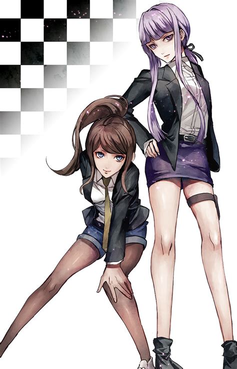 kirigiri kyoko and asahina aoi danganronpa and 1 more drawn by sakuyu