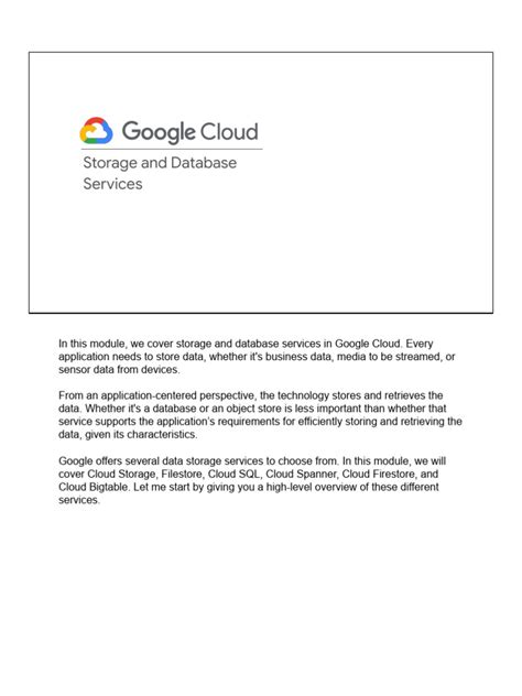 2 2 Storage And Database Services Pdf Computer Data Storage Backup