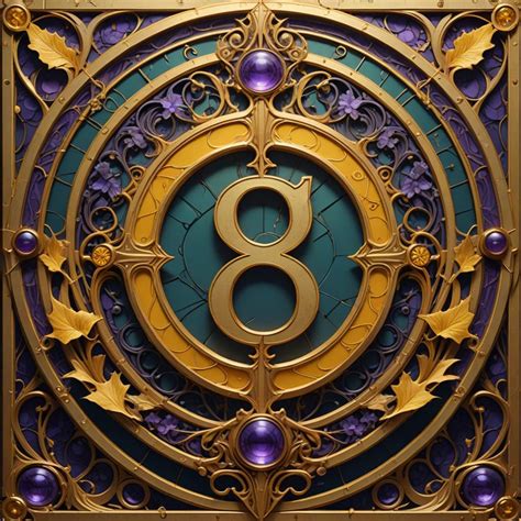The Number 8 Art Nouv Dark Fantasy Art Nouveau Masterpiece