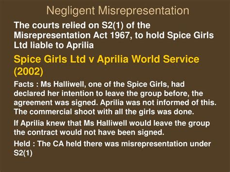 Ppt Law Of Contract Misrepresentation Powerpoint Presentation Free