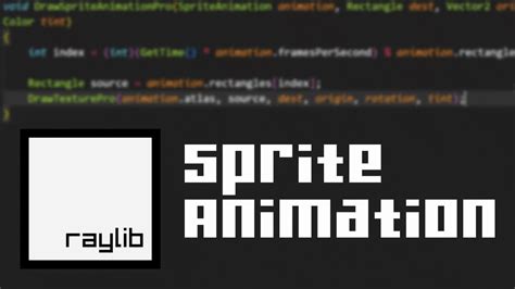 Sprite Animation In Raylib Youtube