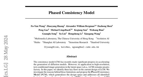 Akhaliq On Hugging Face Phased Consistency Model Papers 2405 18407 The…