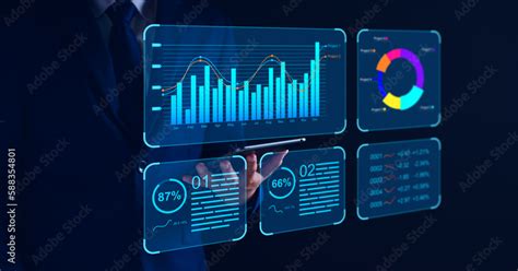 Data Analyst Working On Business Analytics Dashboard With Charts Metrics And Kpi To Analyze