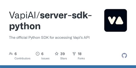 Github Vapiaiserver Sdk Python The Official Python Sdk For