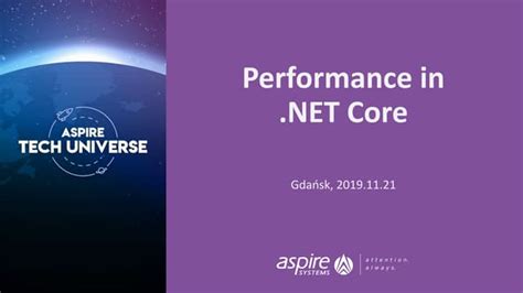 Performance Net Core M Terech P Janowski Ppt