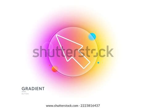 Mouse Cursor Line Icon Gradient Blur Stock Vector Royalty Free