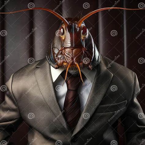 Cockroach In Suit And Tie Stock Illustration Illustration Of Male