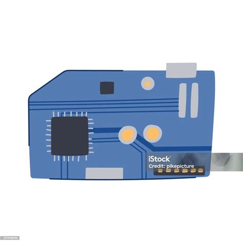 Semiconductor Microcontroller Cartoon Vector Illustration Stock Illustration Download Image