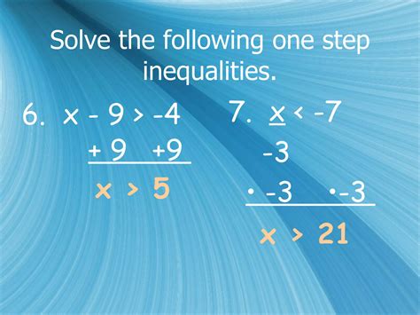 Review Sheet A Substitution And Solving Inequalities Ppt