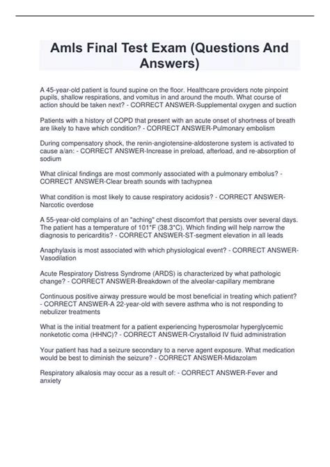 Amls Final Test Exam Questions And Answers Amls Stuvia Us