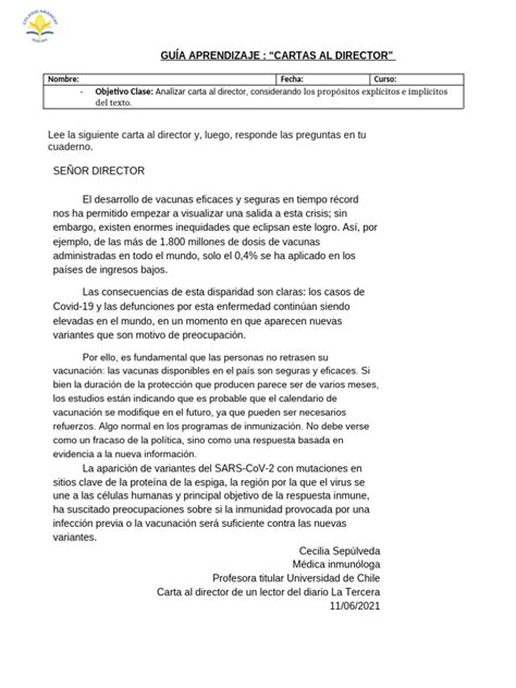 8°guia Cartas Al Director Pdf