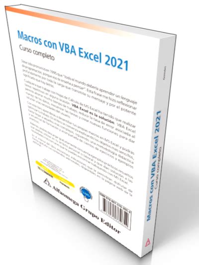 Macros Con Vba Excel 2021 Curso Completo Alfaomega México