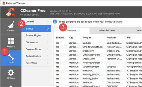 How To Disable Or Delete Startup Programs In Windows Using Ccleaner