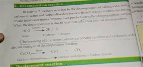 2 Decomposition Reactionin Activity 2 We Have Seen That By The Decom